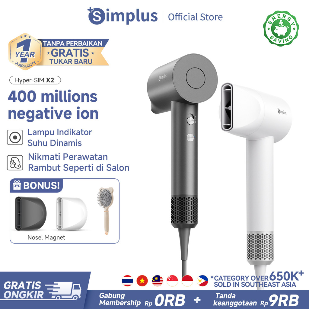 Jual Simplus Hairdryer Pengering Rambut High Speed Hair Dryer Ion ...