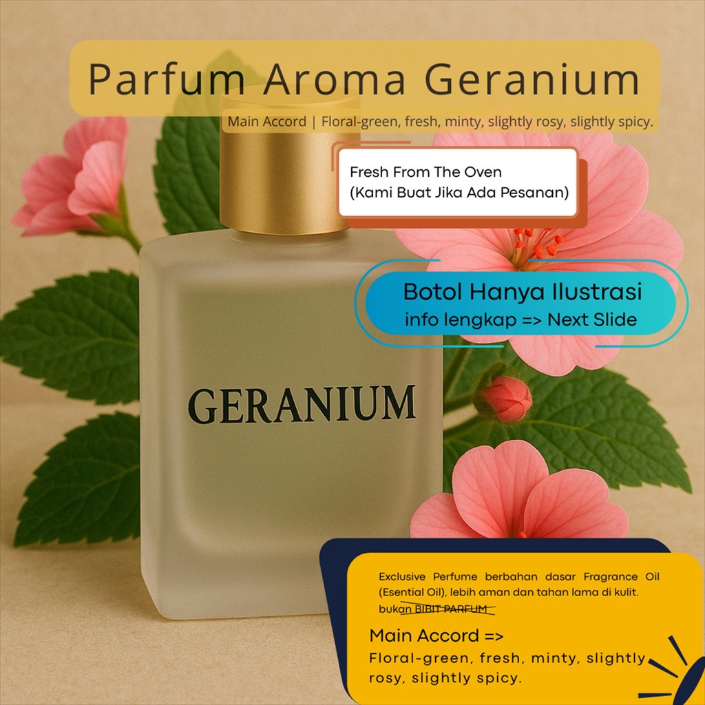 Jual Geranium | Fragrance Oil Perfume (Esential Oil) | EDT EDP Extrait ...
