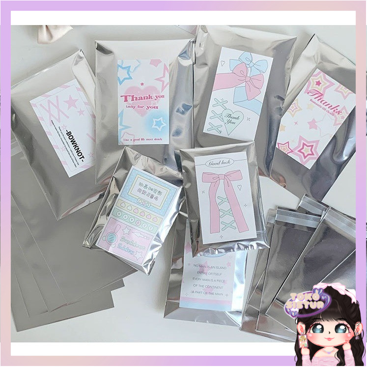 Jual Silver Sealing Bag Pattern Toploader Packaging Bag Kantong Kemasan ...