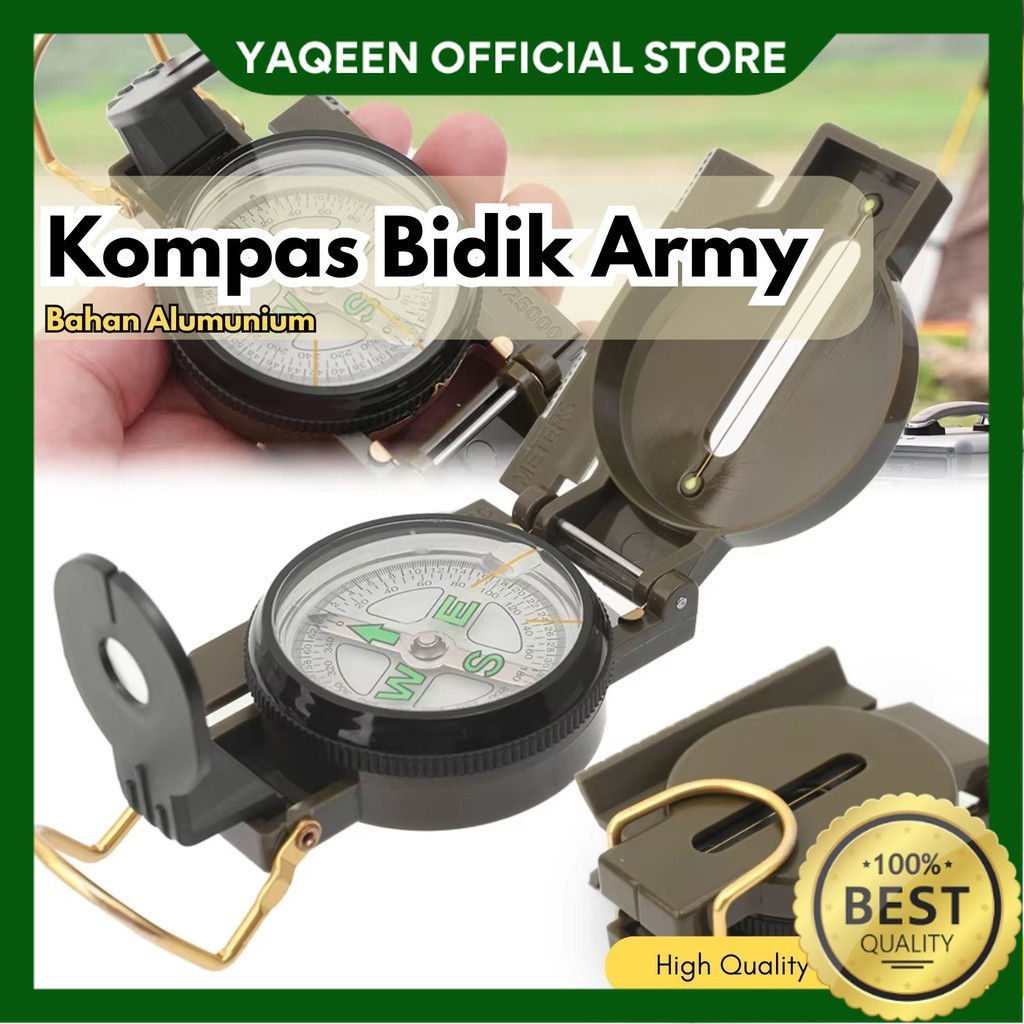 Jual YAQEEN - Kompas Bidik Army High Quality BR148 Kompas Lensa Bagus ...