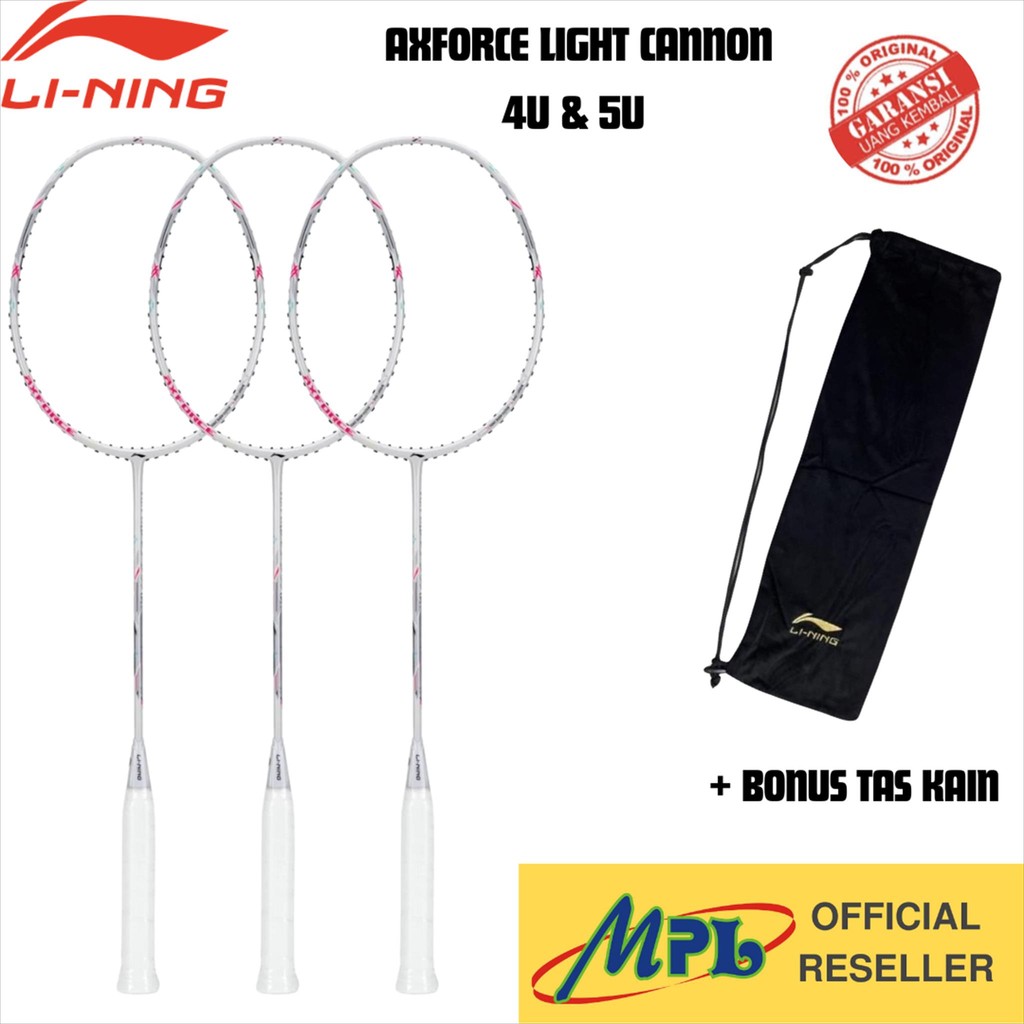 Jual RAKET BADMINTON LINING AXFORCE CANNON LIGHT 4U & 5U | Shopee Indonesia