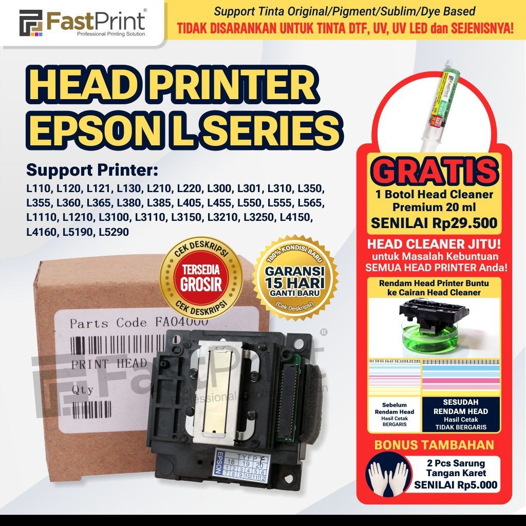 Jual Print Head Epson L110 L120 L130 L210 L220 L310 L360 L1110 L3110 ...