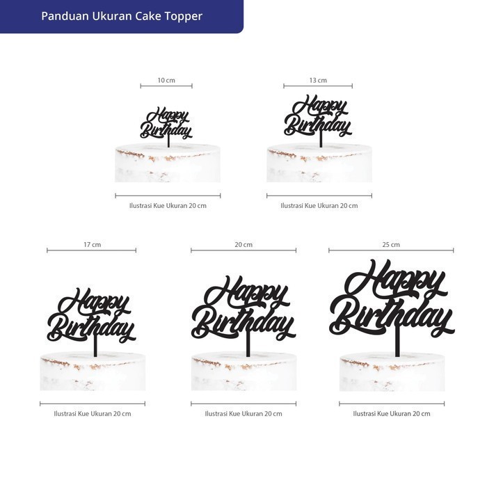 Jual Custom Cake Topper Nama Umur Tulisan Topper Kue Akrilik Caketopper ...