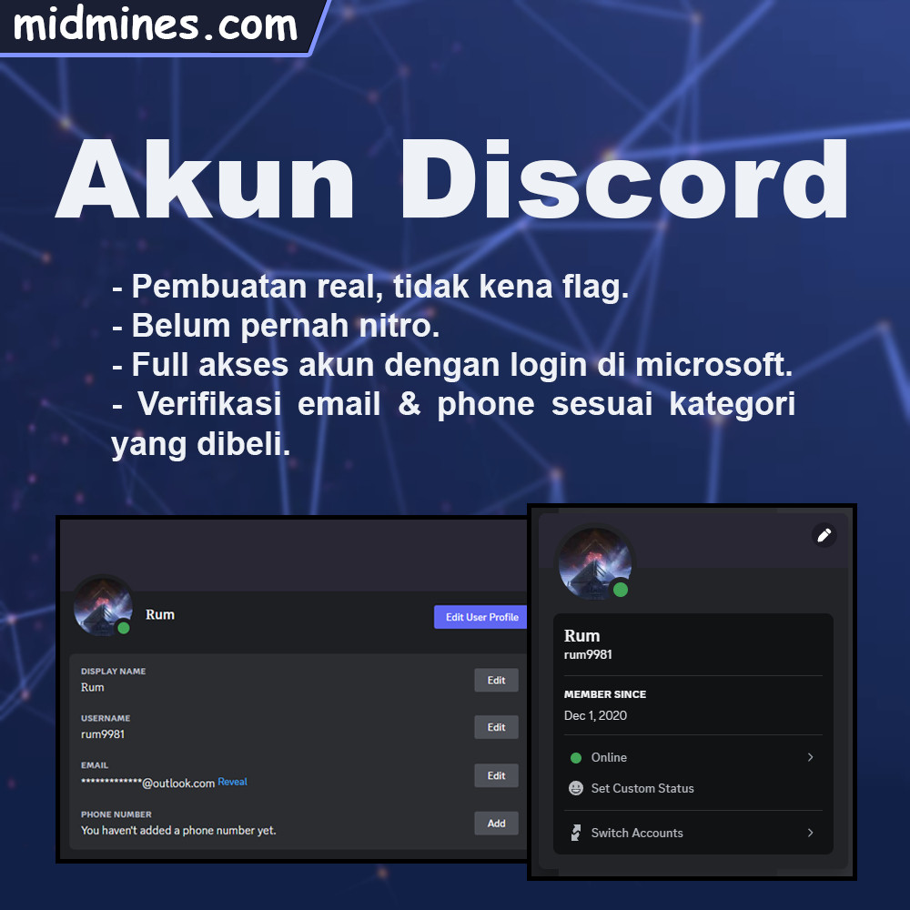 Jual Akun Discord Full Akses 2 Tahun - Cocok untuk akun pribadi atau ...