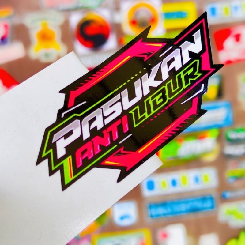 Jual Stiker pasukan anti libur Glossy | Shopee Indonesia