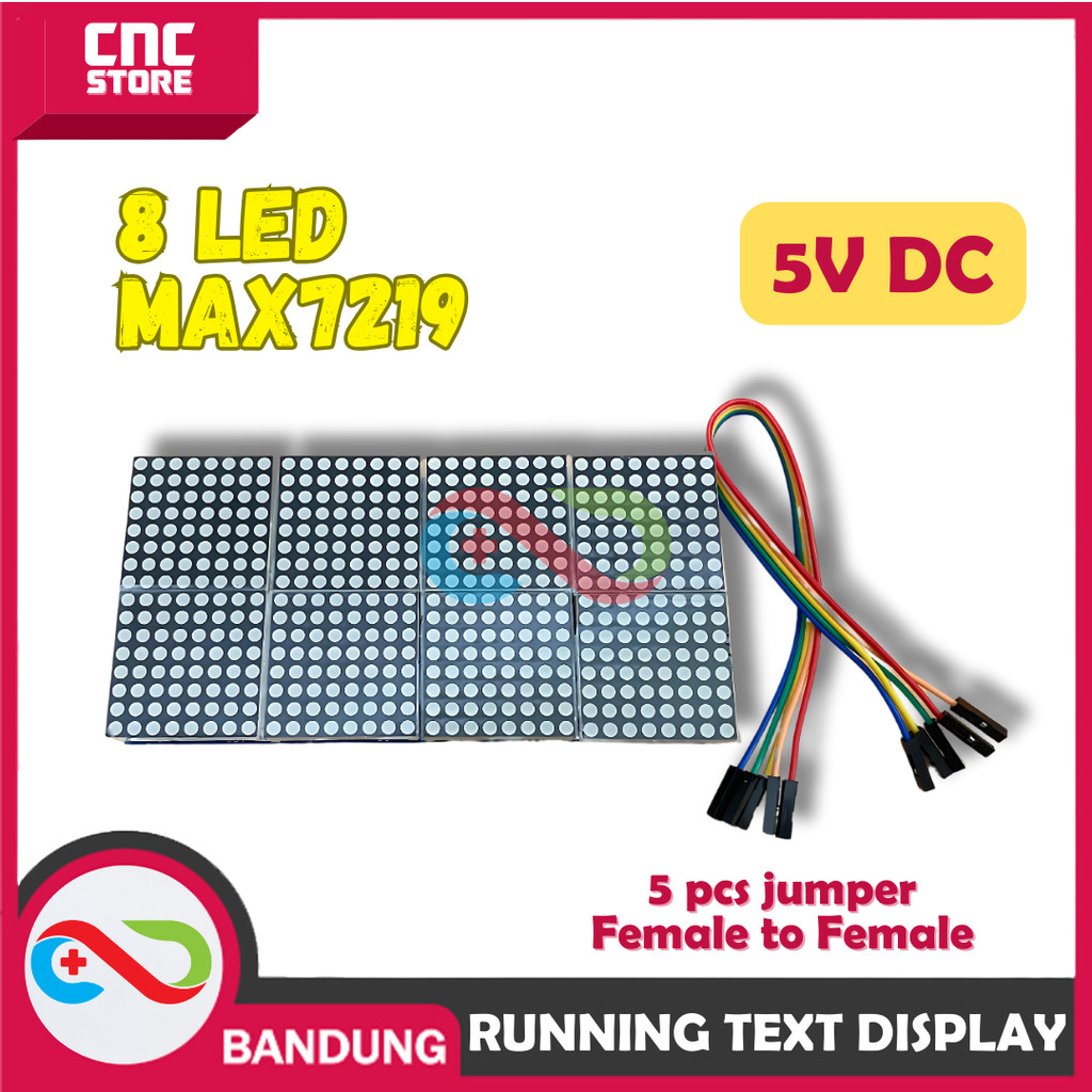 Jual MAX7219 LED DOT MATRIX MODULE 8x8 4-IN-2 RUNNING TEXT DISPLAY ...