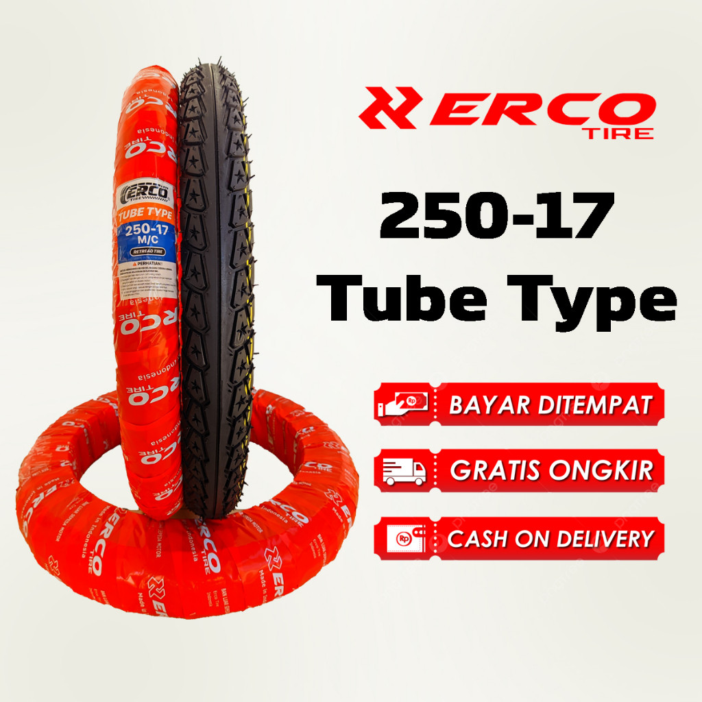 Jual ERCO TIRE Ban Luar Motor Ring 17 Ukuran 250-17 Tube Type Supra ...