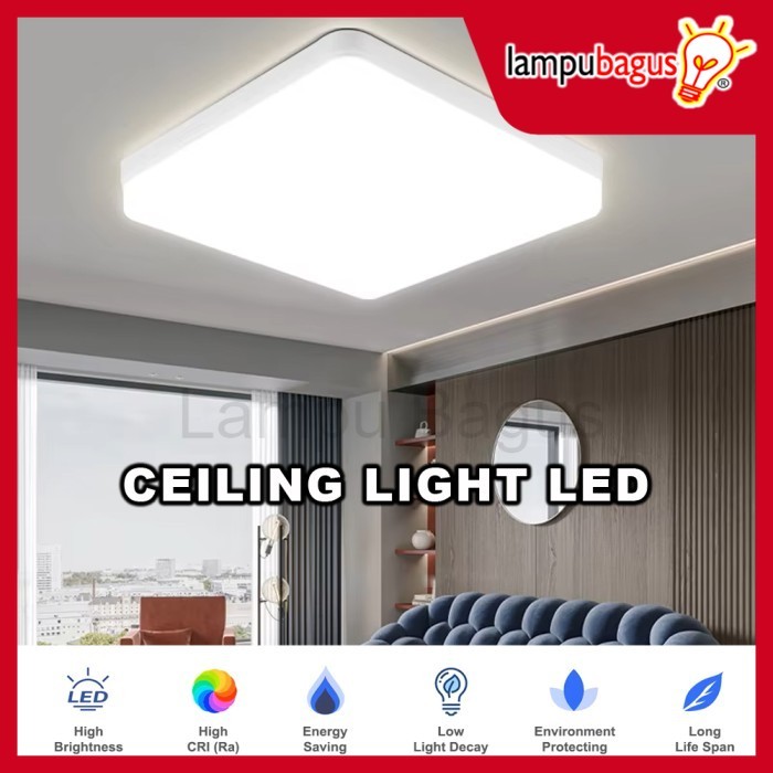 Jual Lampu Plafon Kotak Ceiling Light LED 16W 24W 48W Lampu Hias Indoor ...