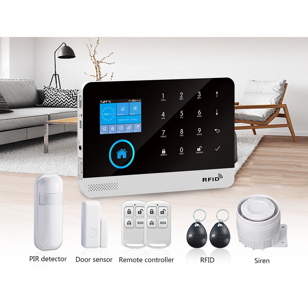 Jual HIVI PG103 Alarm System for Home Burglar Security 433MHz WiFi GSM Alarm Wireless Tuya Smart ...