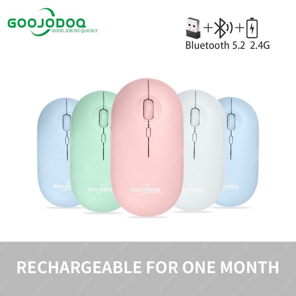 Jual GOOJODOQ Bluetooth Wireless Gaming Mouse Rechargeable Ultra Thin ...