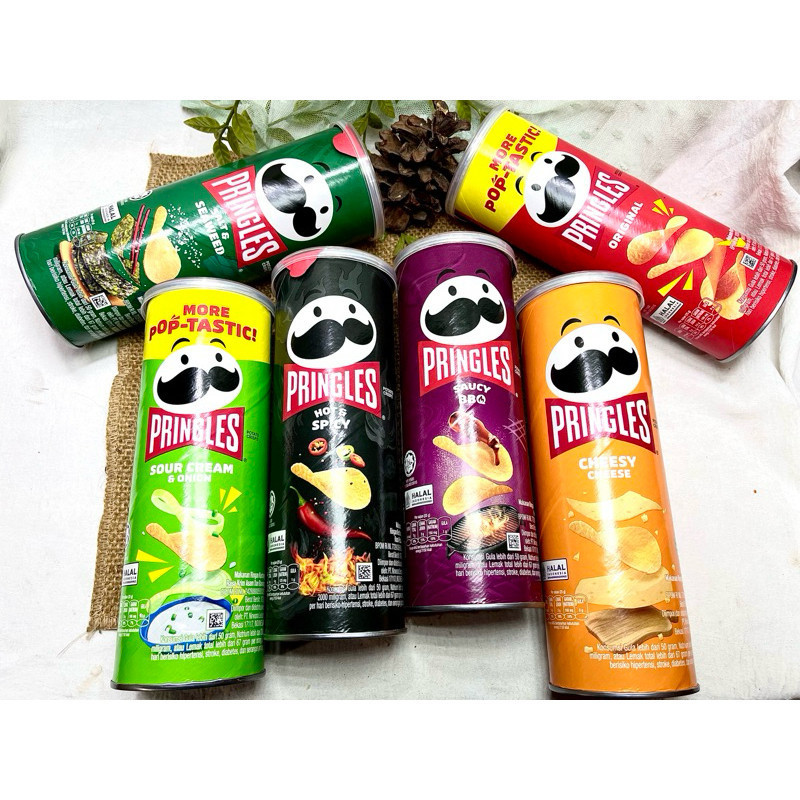Jual PRINGLES 107gr POTATO CRISPS MORE POP TASTIC | Shopee Indonesia