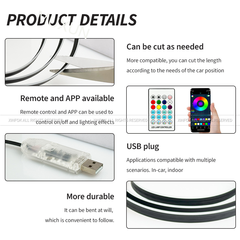 Jual Lampu LED Ambience Light RGB Dashboard Interior Mobil colok USB ...