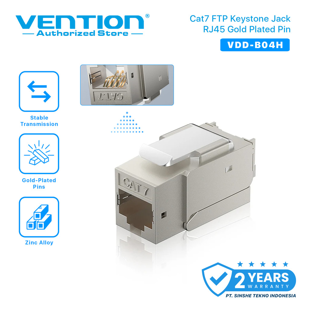 Jual Vention Konektor RJ45 Cat7 Network Panel Adapter | Shopee Indonesia