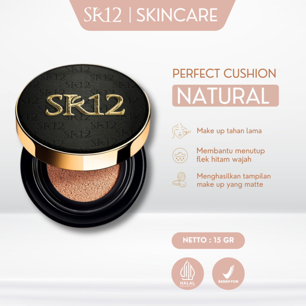 Jual SR12 CUSHION NATURAL Perfect Base Makeup Primer Glowy Face | Shopee Indonesia