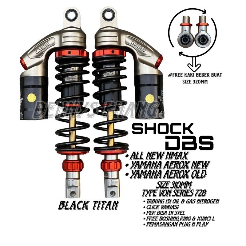 Jual READY STOCK shockbreaker dbs 728 von series as gold 310mm/320mm RX king new nmax 2020 ...