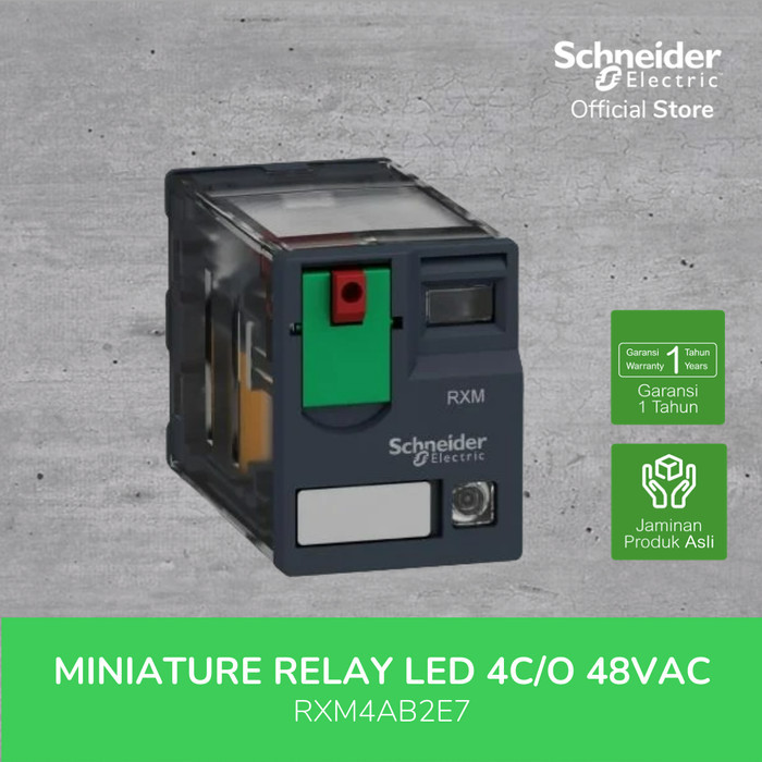 Jual GAE99 Schneider Electric Zelio RXM Plug In Relay with LED 48VAC 6A RXM4AB2E7 | Shopee Indonesia