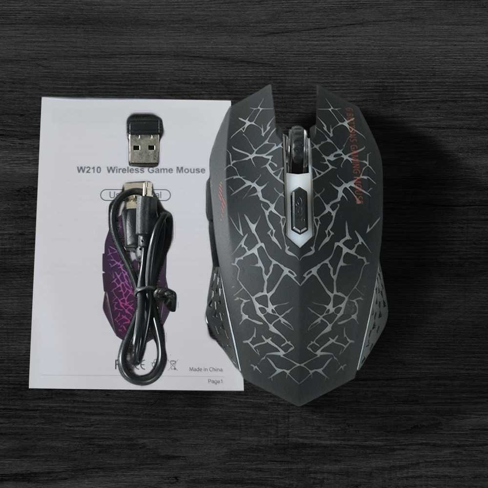 Jual AJSSHOP AZZOR Wireless Gaming Mouse RGB Silent 2400 DPI - M6 ...