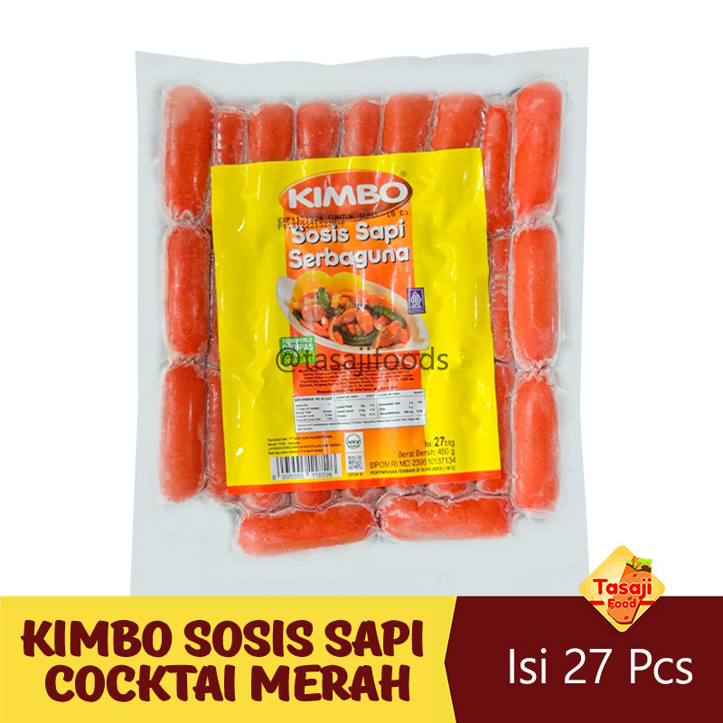 Jual Kimbo Sosis Sapi Cocktai Merah 450gr Isi 27pcs | Shopee Indonesia