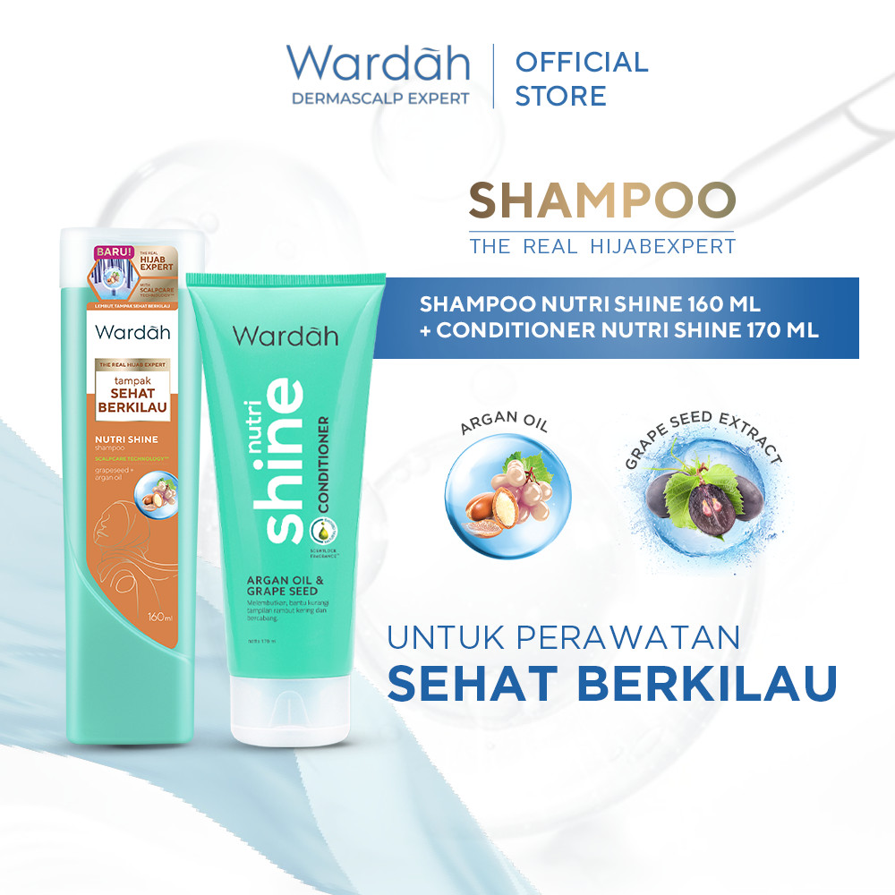 Jual Wardah Nature Daily Paket Nutri Shine Shampoo 160 ml & Conditioner ...