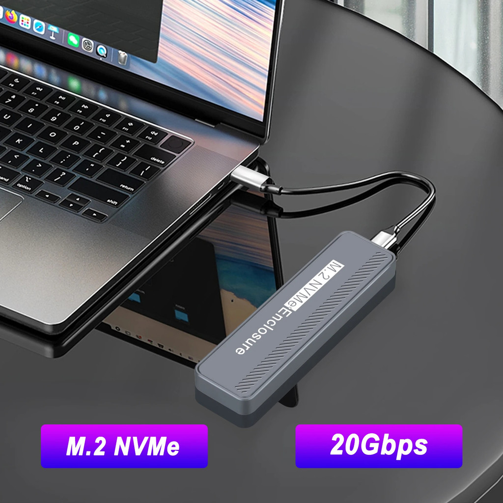 Jual NVMe M.2 SSD Enclosure NVMe NGFF 20Gbps PCIe M.2 SSD Case Portable ...