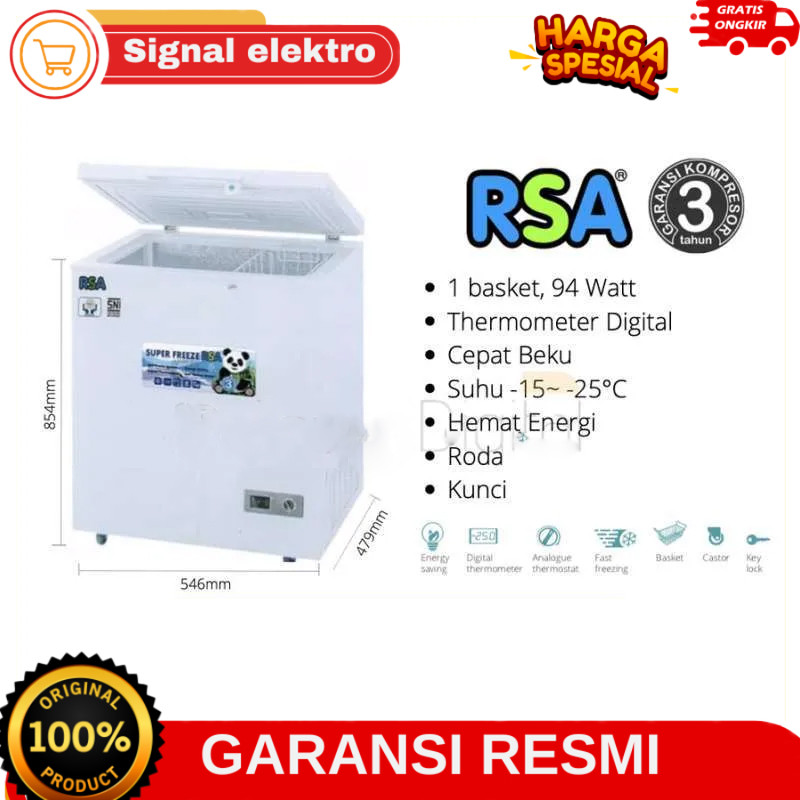 Jual FREZER BOX 100 LITER FREEZER COOLER BOX MINI RSA CF110 LEMARI ...