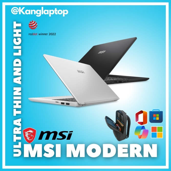 Jual Msi Modern 14 Core i5 1235U i3 1215U 512GB W11+OHS 14.0FHD IPS ...