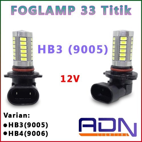Jual Lampu LED FOG LAMP FOGLAMP 33 TITIK 5 sisi H11 H16 HB3 HB4 9005 ...
