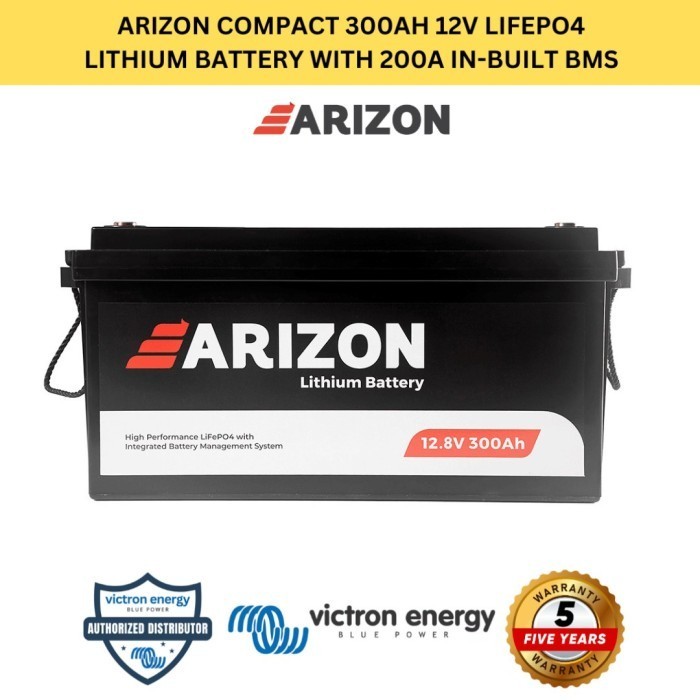 Jual Baterai Lithium ARIZON 12.8V 300Ah LiFePO4 BMS dengan Design ...