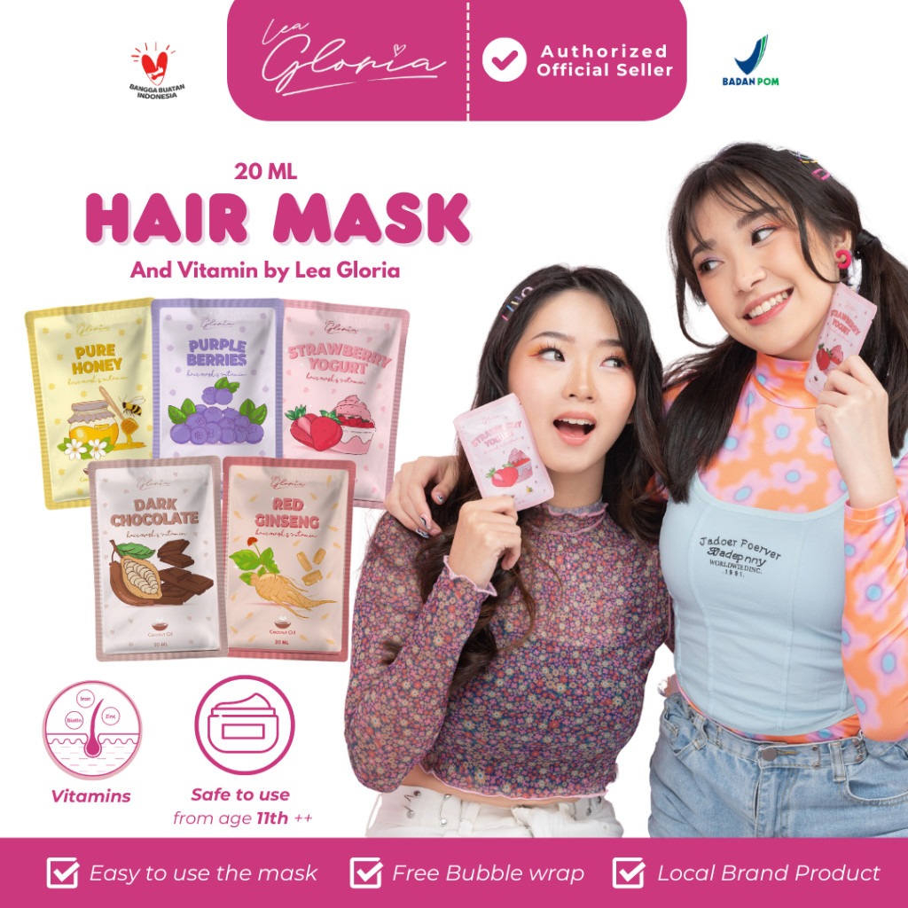 Jual FLEO Lea Gloria - 20 ML Hair Mask 2in1 with Vitamin Masker Rambut ...