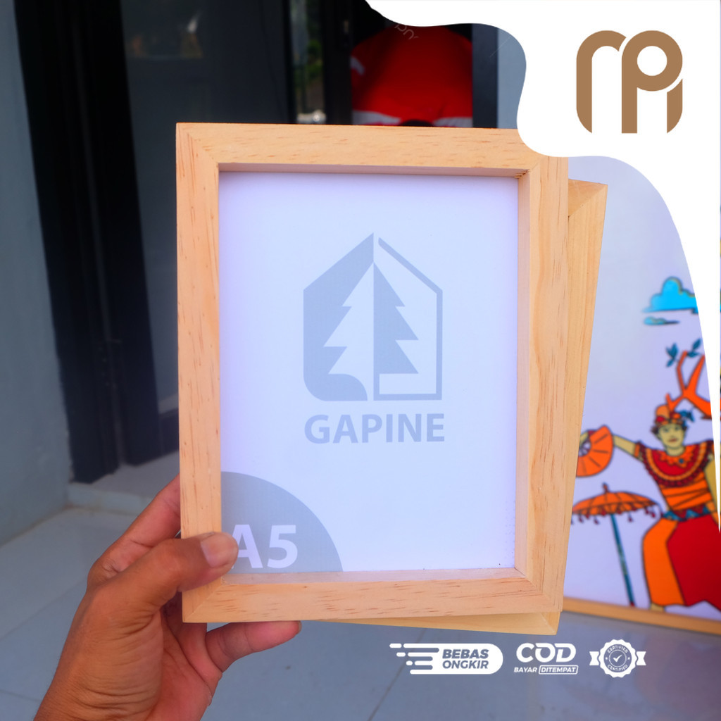 Jual Bingkai A5 Bingkai Frame Kayu Pigura Kayu | Shopee Indonesia