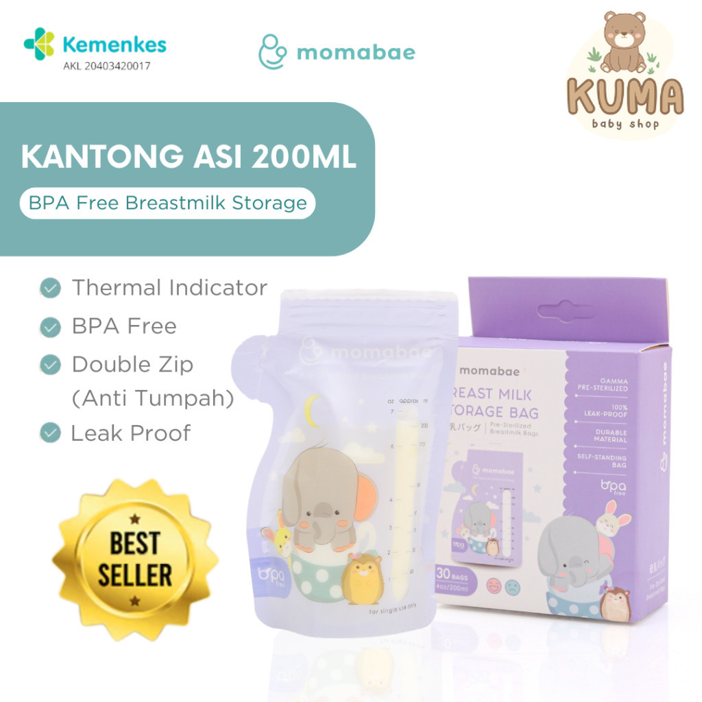 Jual MOMABAE – Kantong ASI 200ML + 20ML Ekstra / Kantong ASI BPA Free / Kantong ASI Sensor ...
