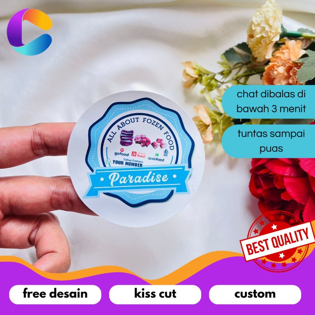 Jual Cetak INC Cetak Stiker Vinyl Frozen Food Sticker Label Makanan ...