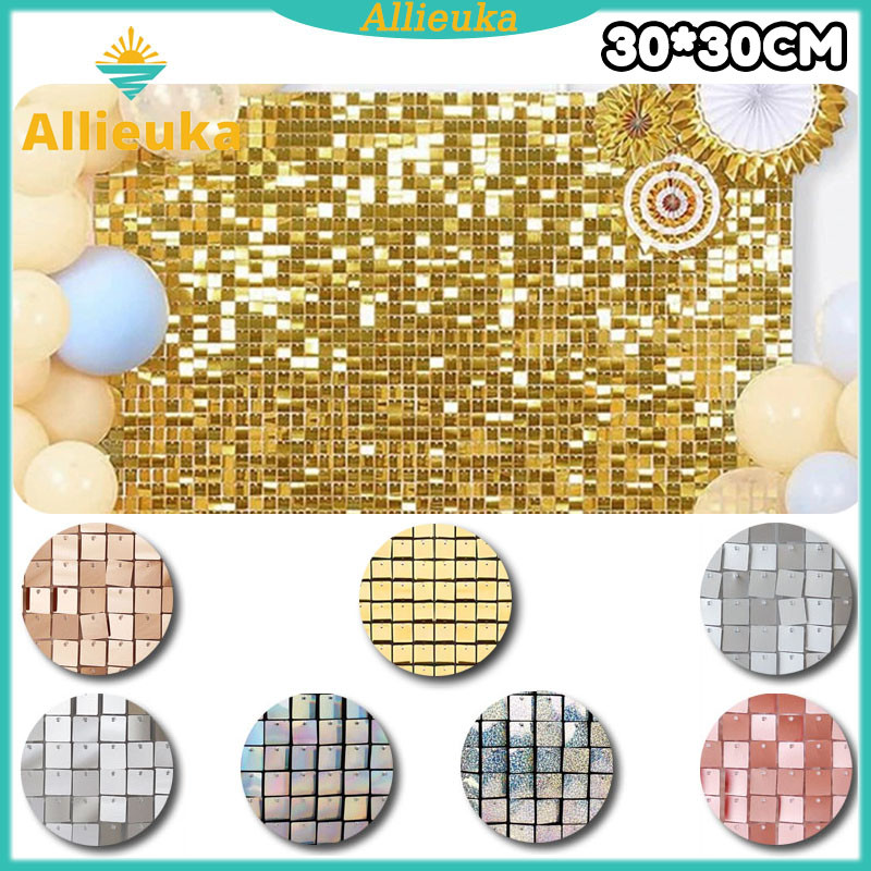 Jual Allieuka Sequin Panel Backdrop Tile Wall Kotak Untuk Dekorasi ...