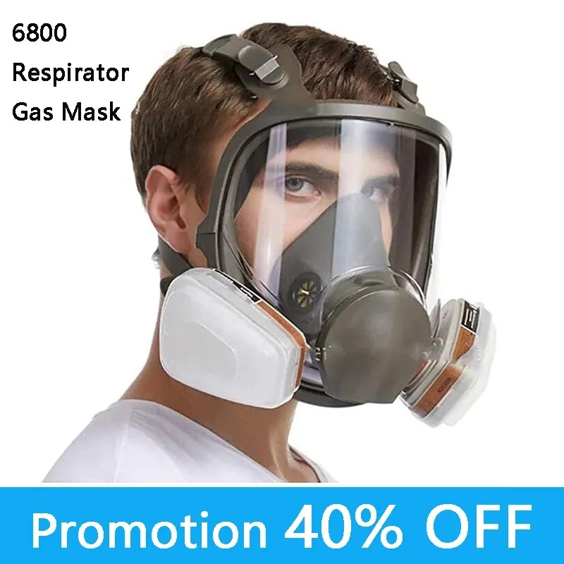 Jual 6800 Gas Mask Anti-Fog Full Face Respirator Industrial Painting ...