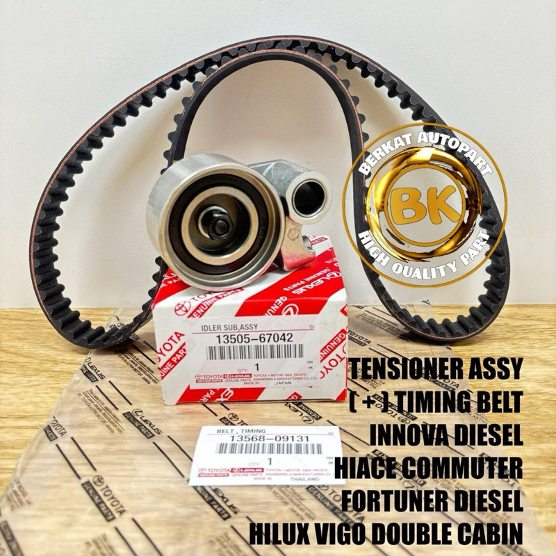 Jual TIMING BELT + TENSIONER HIACE INNOVA DIESEL FORTUNER HILUX DOUBLE ...