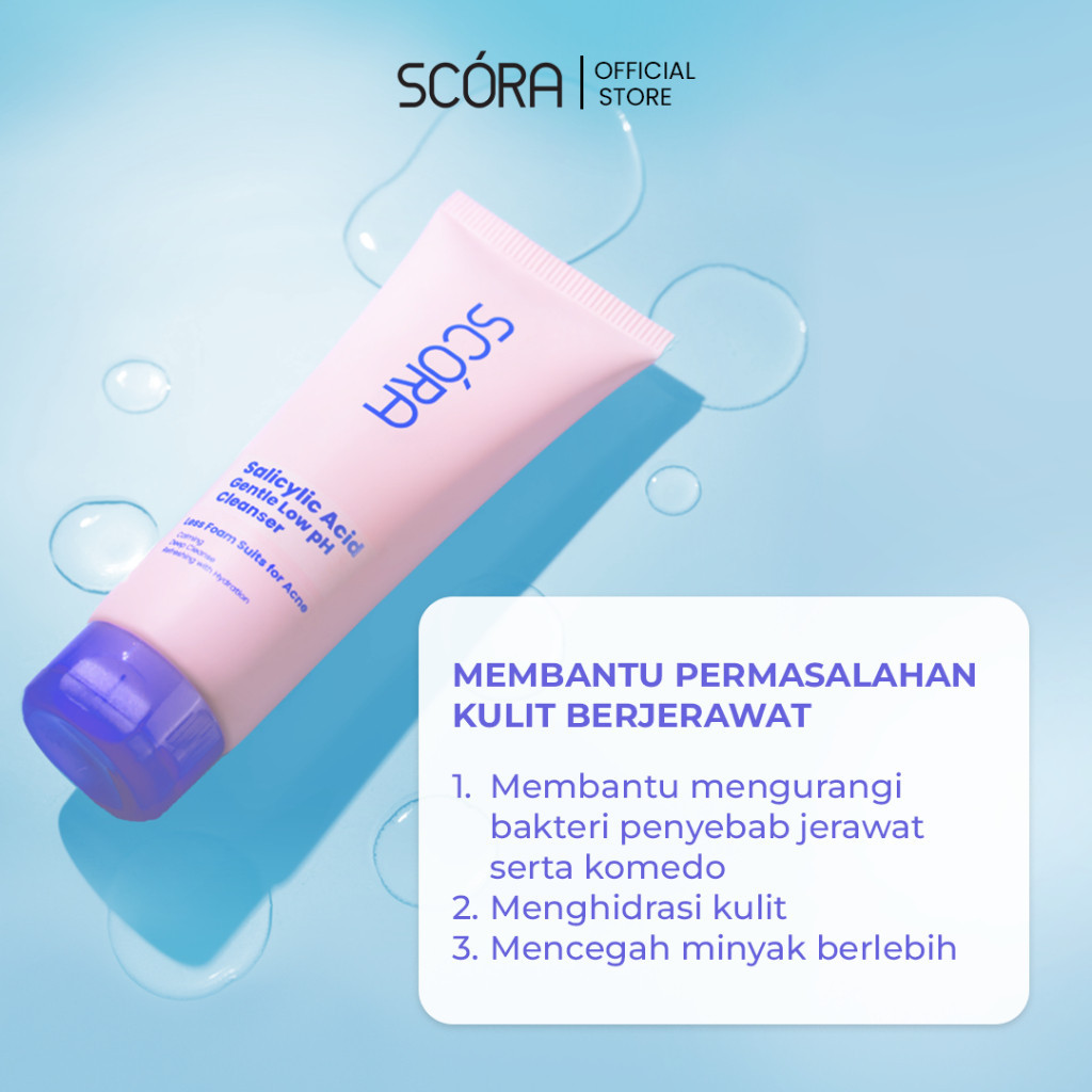 Jual SCORA Salicylic Acid Gentle Low pH CleanserOily Acne Prone Skin Friendly 100 ml Sabun Cuci ...