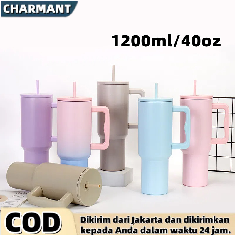 Jual [CHARMANT] 40oz Tumbler Stainless Aesthetic/ Kopi Cup High Quality ...