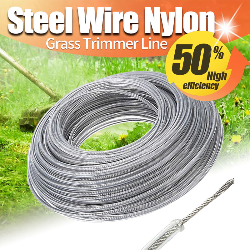 Jual INDEL Steel Wire Nylon Grass Trimmer Line 3.0×5M/10M Brushcutter Trimmer Rope Lawn Mower ...