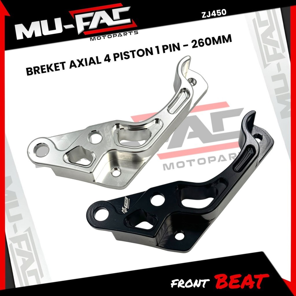 Jual MUFAC Breket Kaliper AXIAL 4 Piston 1 Pin Motor BEAT VARIO SCOOPY ...