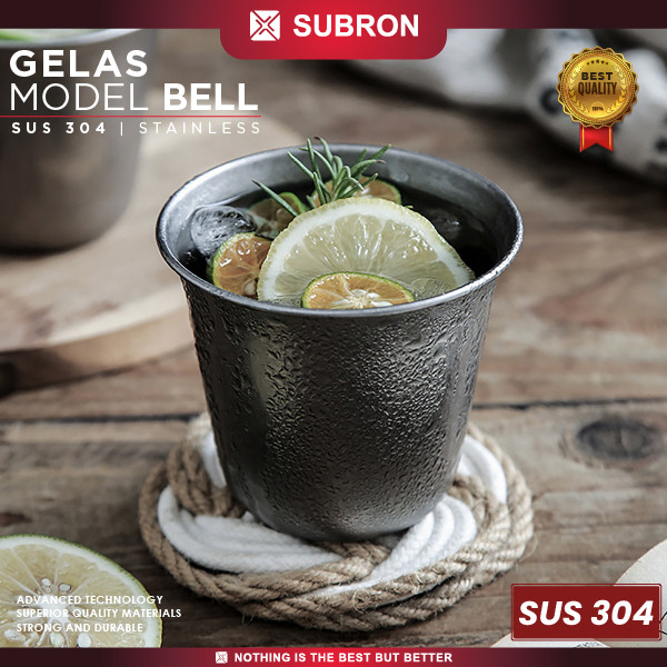 Jual SUBRON SUS 304 Gelas Cangkir Muk Model Bell 370ml Minuman Teh Beer ...