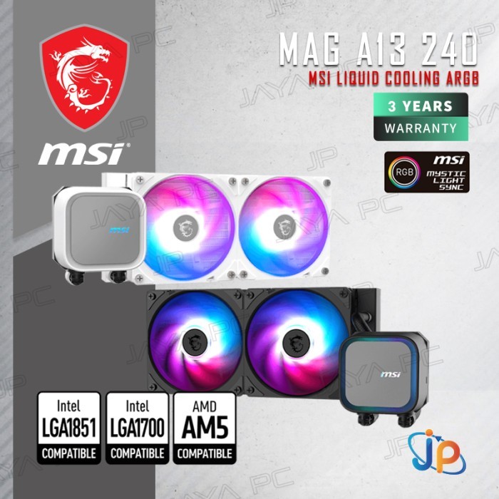 Jual MSI MAG CORELIQUID A13 240 ARGB - CPU Cooler Liquid Fan 240mm ...