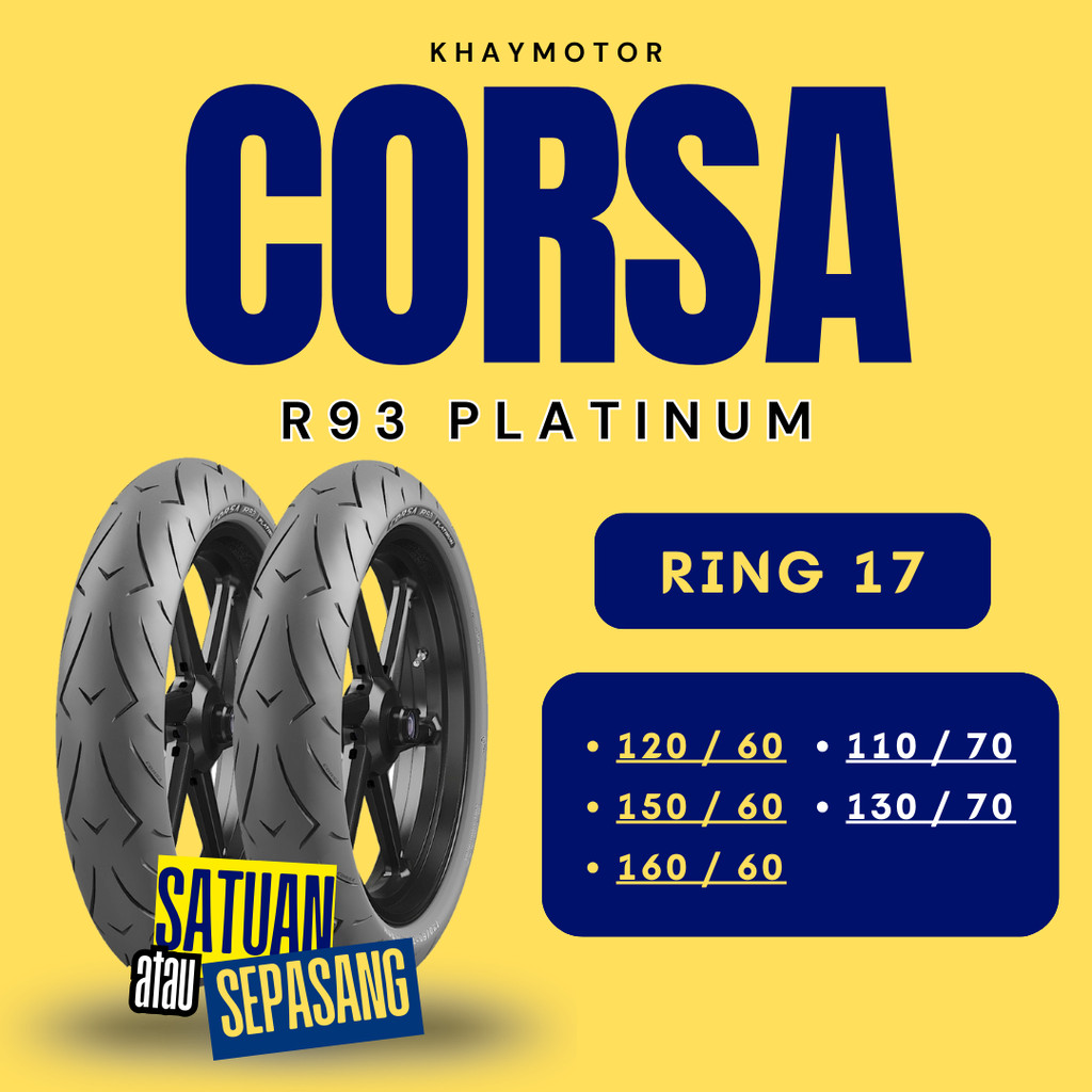 Jual Paket Ban Soft Compound Motor Sport - Supermoto CORSA R93 PLATINUM ...