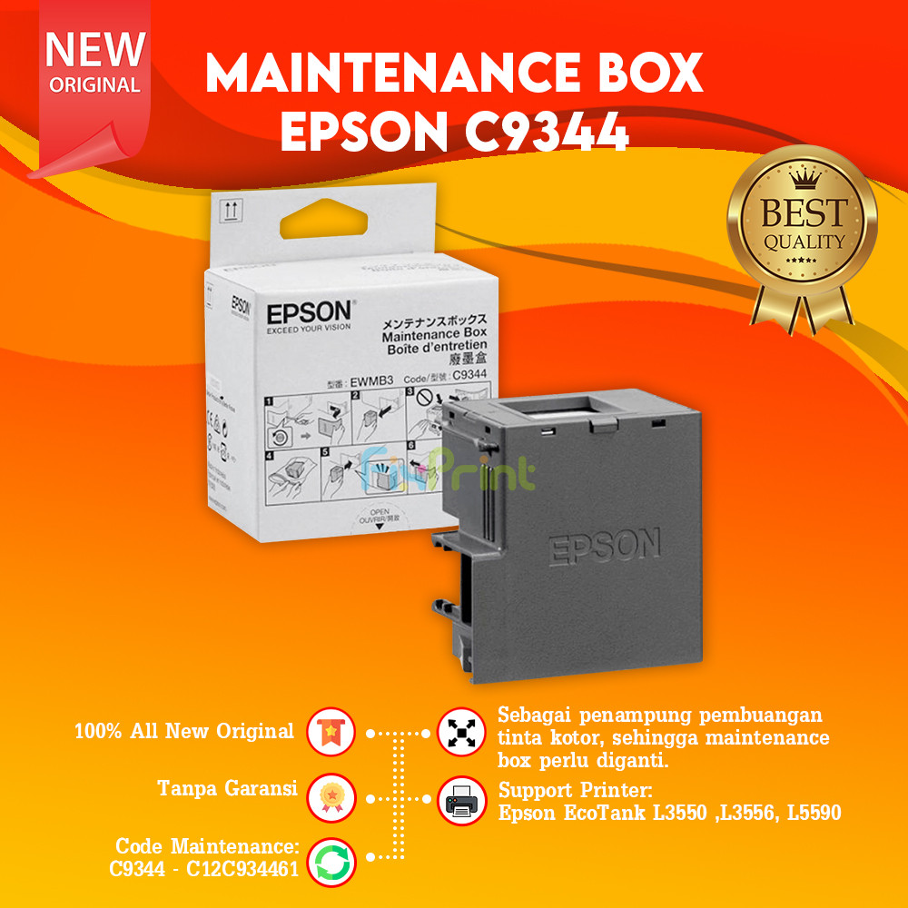 Jual Maintenance Box Original Epson C12C934461 C9344 Epson Printer ...