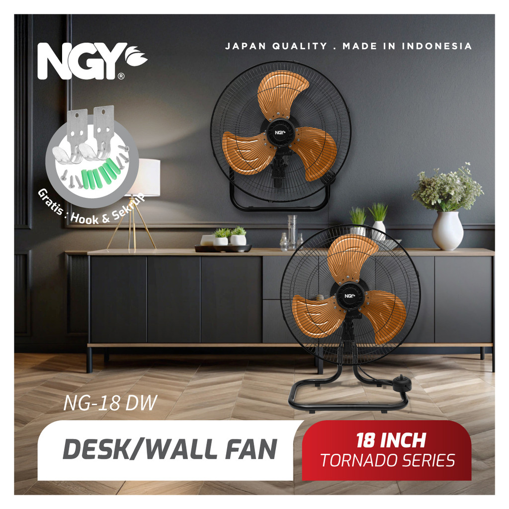 Jual NGY Desk Wall Fan Tornado / Kipas Angin Lantai Dinding 18 inch | NGY-18DW NAGOYA | Shopee ...