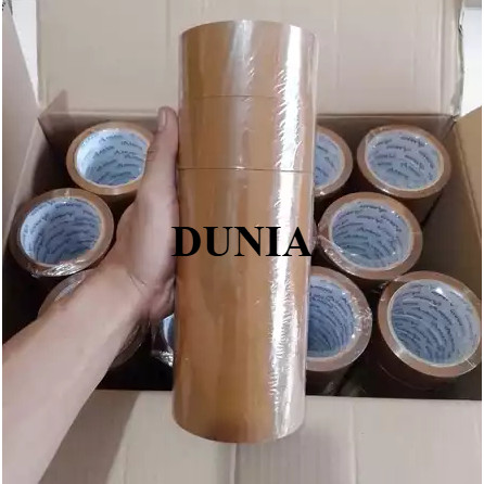Jual LAKBAN / ISOLASI BENING / COKLAT 1 SLOP ISI 6PCS 45MM*90Y LENGKET KUAT TAPE MURAH | Shopee ...
