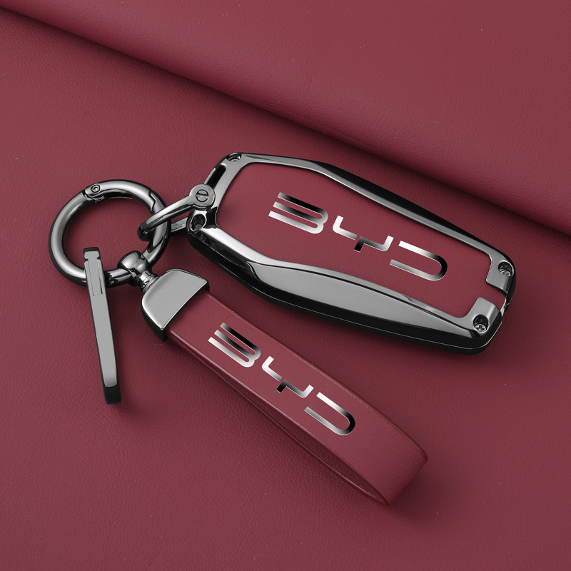 Jual Alloy Leather Car Key Case Cover for BYD Song Plus Atto 3 Han EV ...