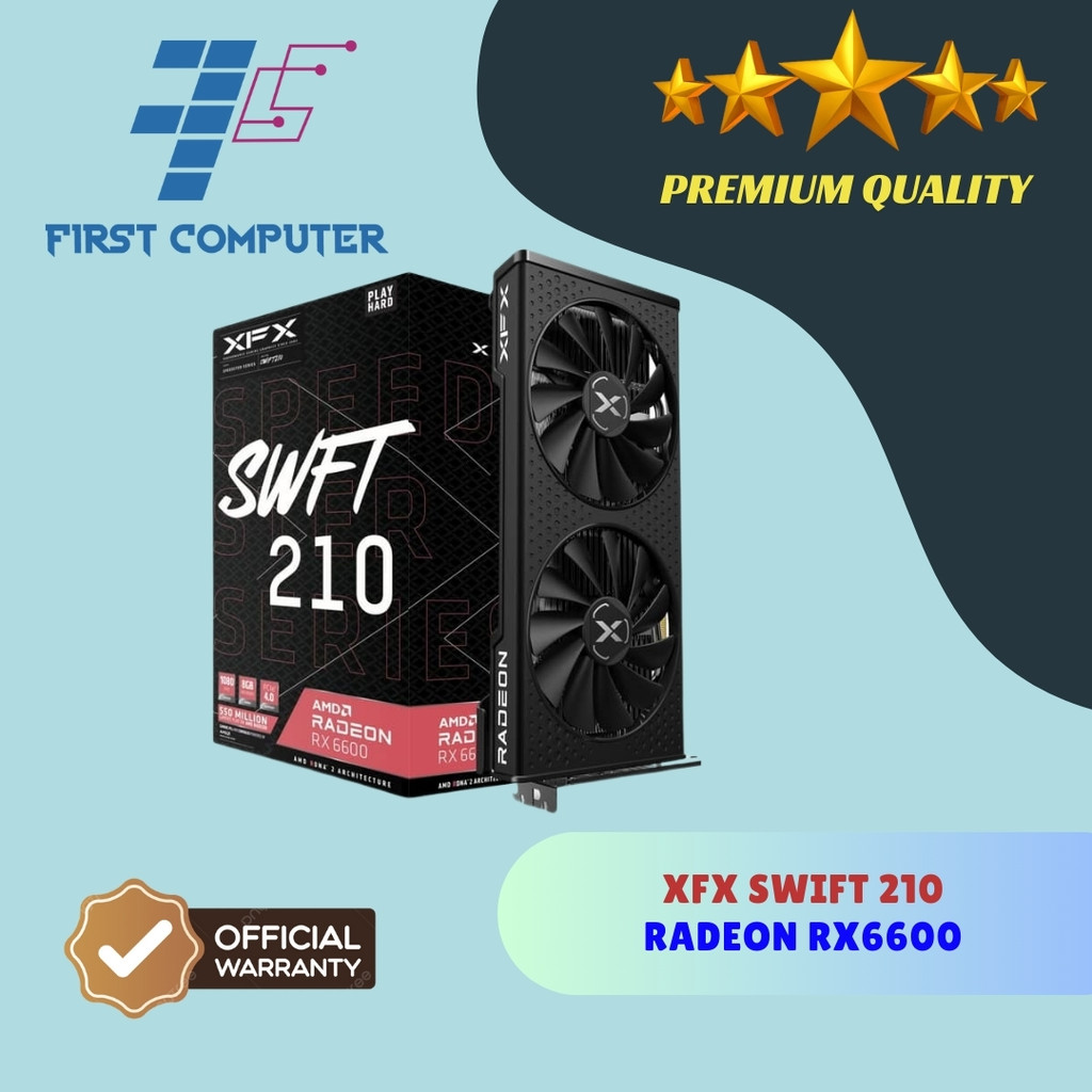 Jual XFX Speedster SWFT 210 AMD Radeon™ RX 6600 8GB GDDR6 AMD RDNA™ 2 ...