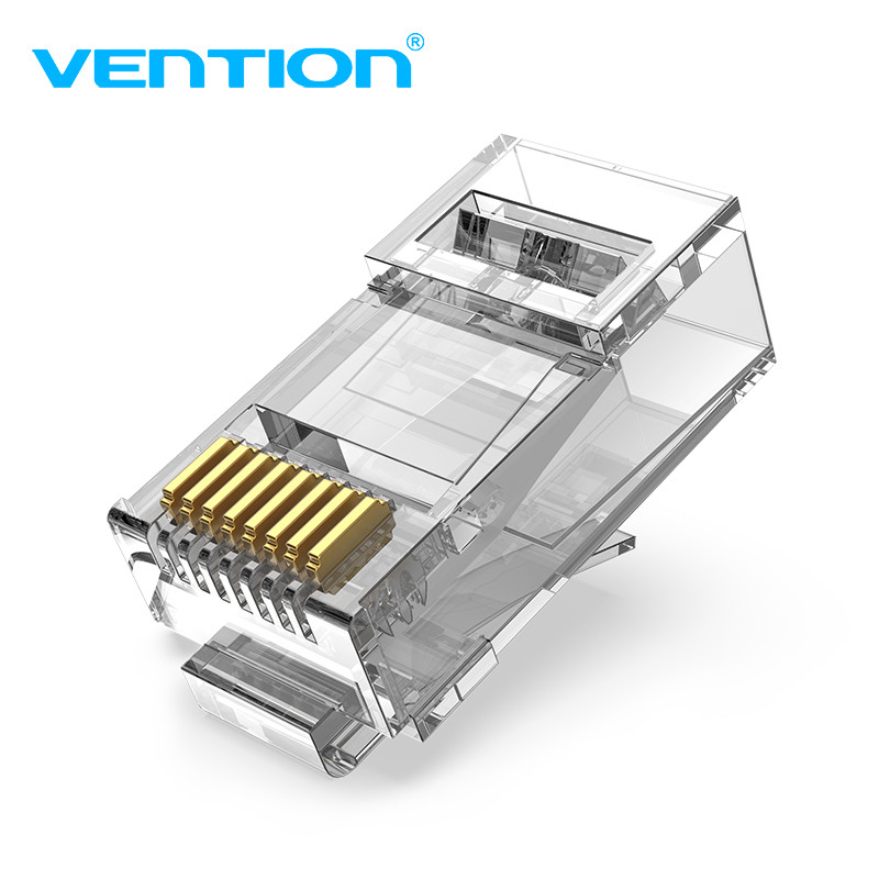 Jual VENTION Connector RJ45 Cat6A UTP Modular Plug Transparent - IDG ...