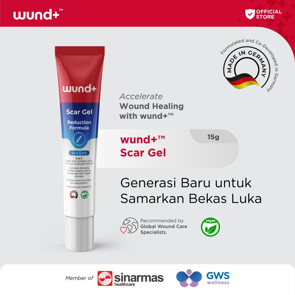 Jual wund+ Scar Gel - Penghilang Bekas Luka Caesar 15gr | Shopee Indonesia