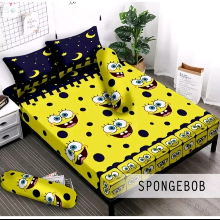 Jual (PROMO) Sprei SPONGEBOB uk 180 x 200 & seprei karakter 160 x 200 ...